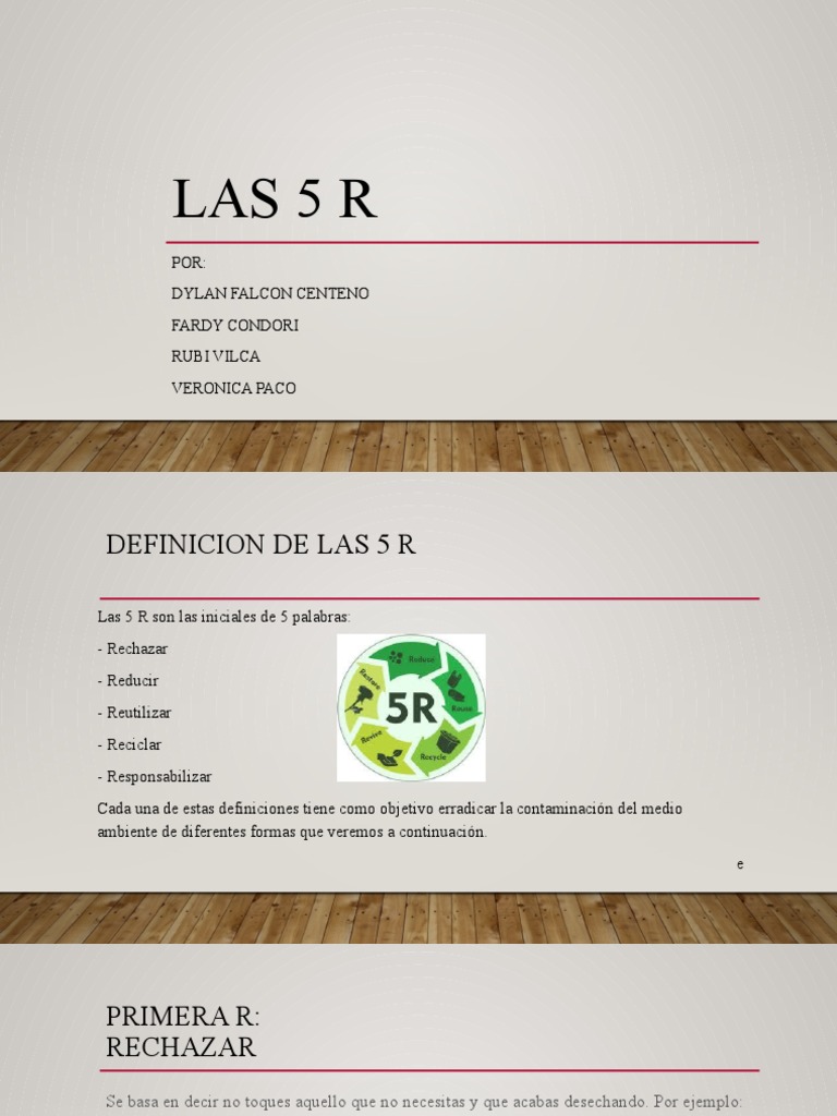 Las 5 R Ecologicas | PDF | Reciclaje | Residuos