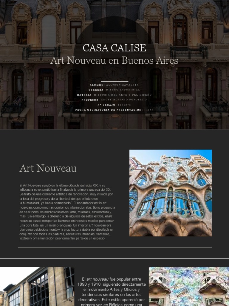 Casa Calise | PDF | Art Nouveau | Estilo