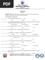Grade 3 Math Assessment Test | PDF | Mathematics