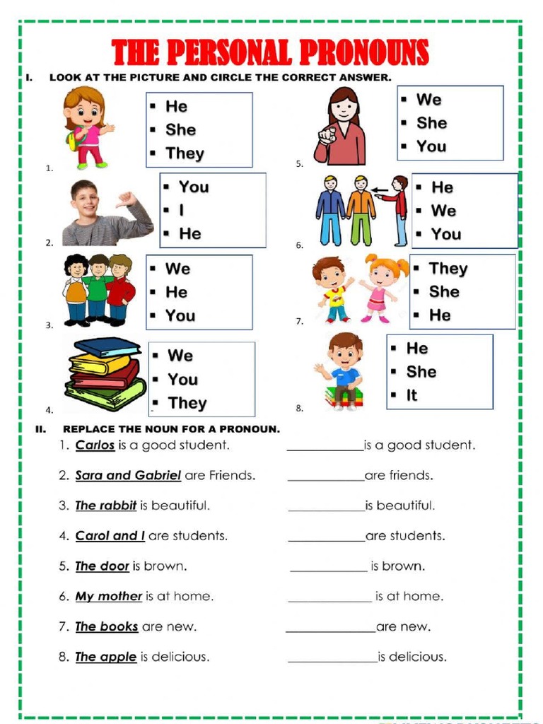 Pronouns Exercise | PDF