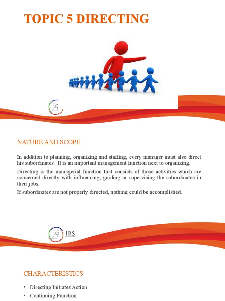 Topic 5 Directing | PDF | Leadership | Motivation