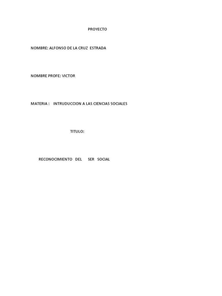 PROYECTO 13 de Marzo | PDF