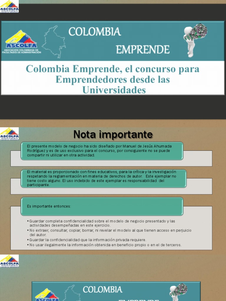 Presentación Modelo de Negocio | PDF | Planificación de recursos ...