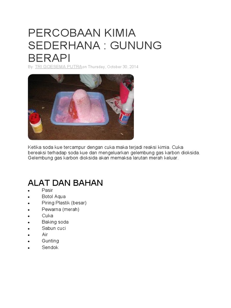 Percobaan Kimia Sederhana | PDF