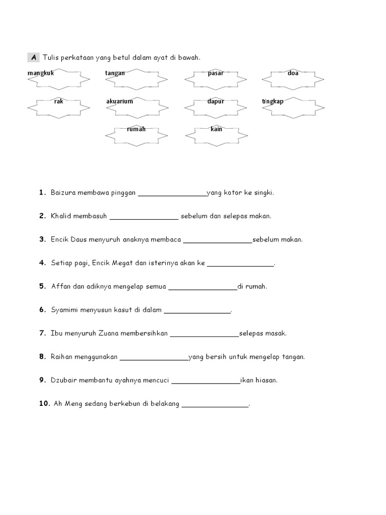 Kertas Ujian BM Tahun 2 | PDF