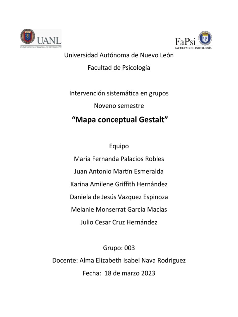 GESTALT Mapa Conceptual | PDF