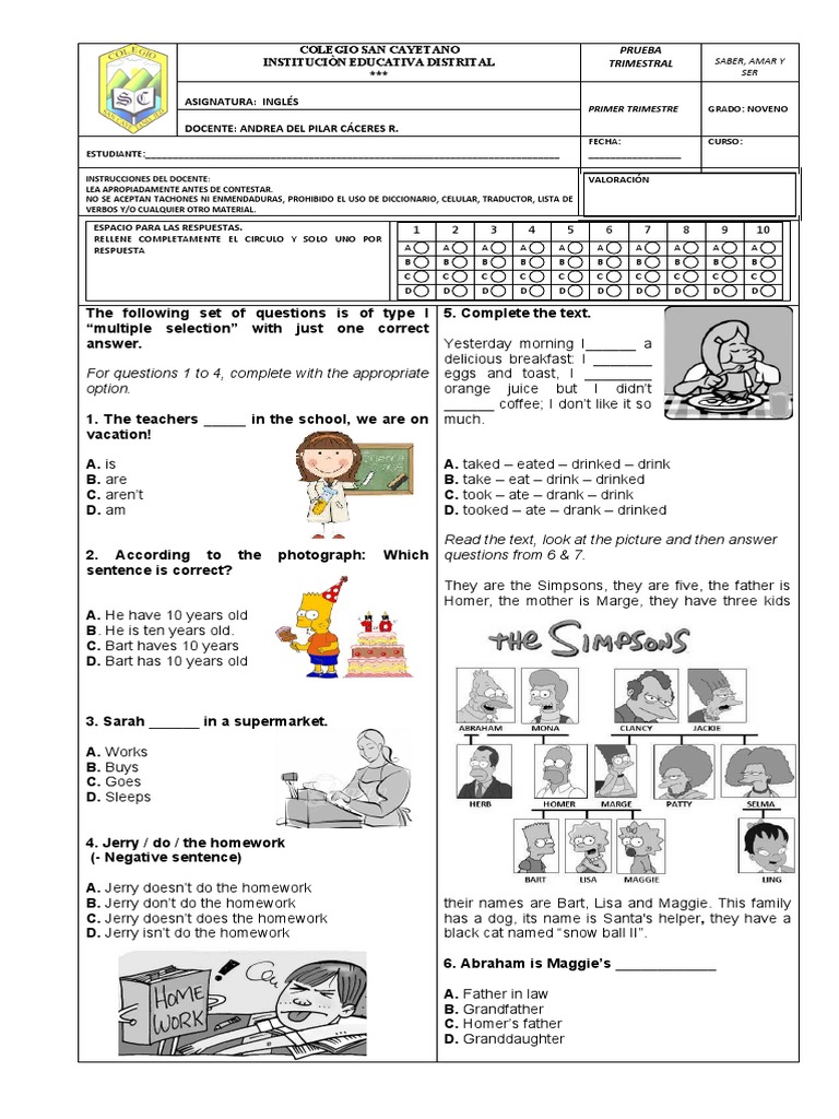 Exam | PDF | Works | The Simpsons Episodes