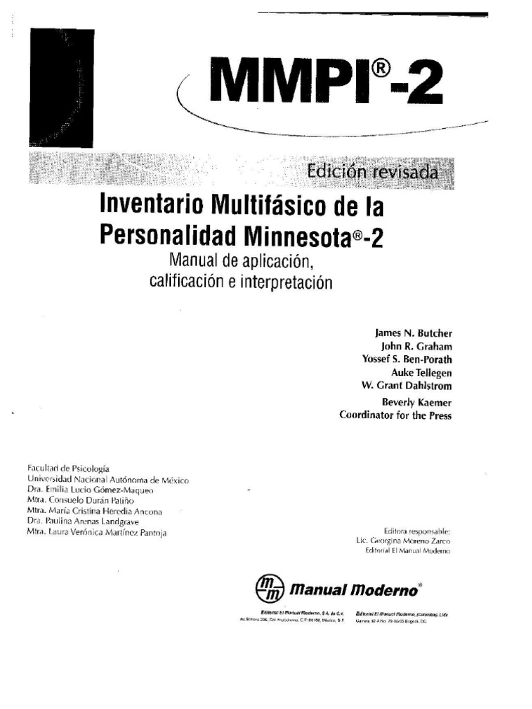 MMPI-2 Edicion Revisada PDF | PDF