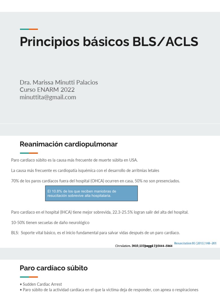 Curso BLS/ACLS para ENARM 2022 | PDF | Reanimación cardiopulmonar ...