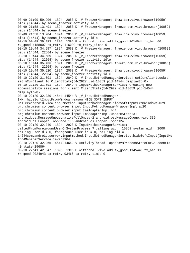 Vivo Browser Activity Log Analysis | PDF