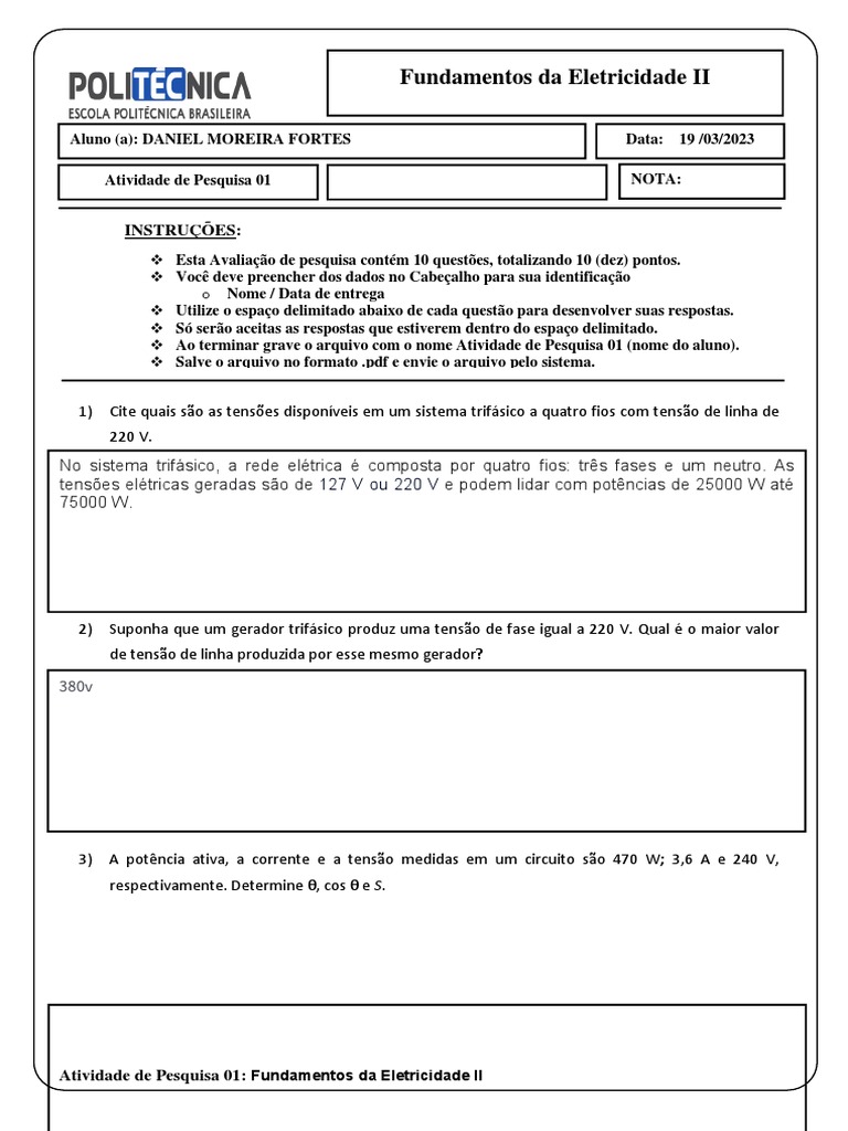 Fundamentos Da Eletricidade Ii Pdf Rede Elétrica Indutor