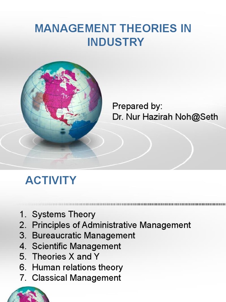 Week 2-Management Theories in Industries | PDF | Cognitive Science | Business