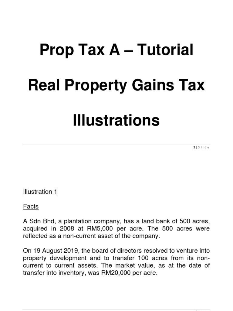 Prop Tax A RPGT Illustrations (Tracked) | PDF | Cost | Depreciation