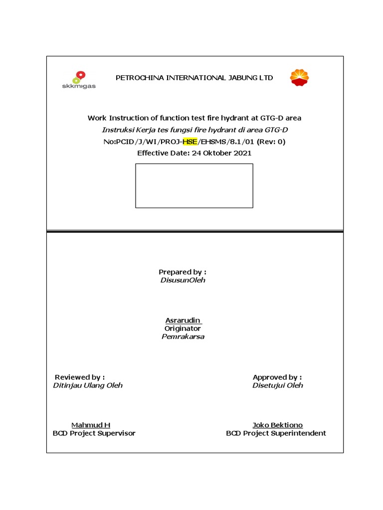 WI Function Test Fire Hidrant - Print | PDF | Safety | Manufactured Goods