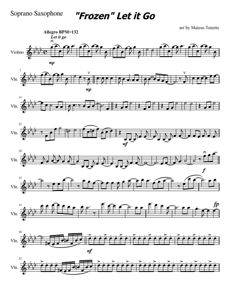 Let - It - Go - Frozen Violino | PDF