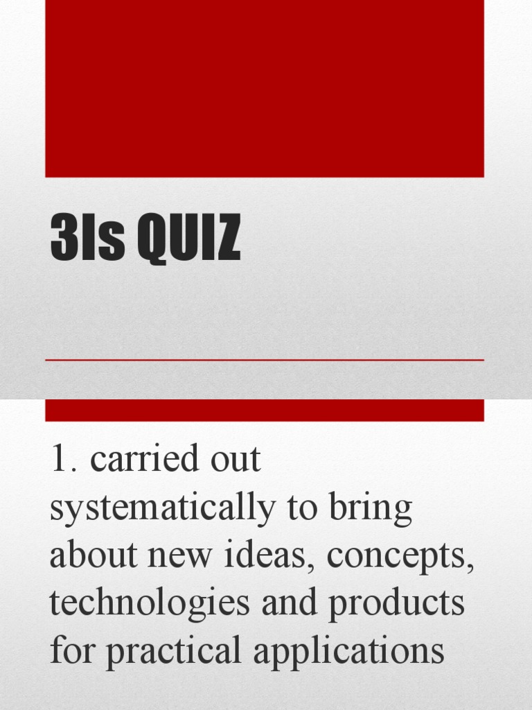 3is QUIZ | PDF | Career & Growth