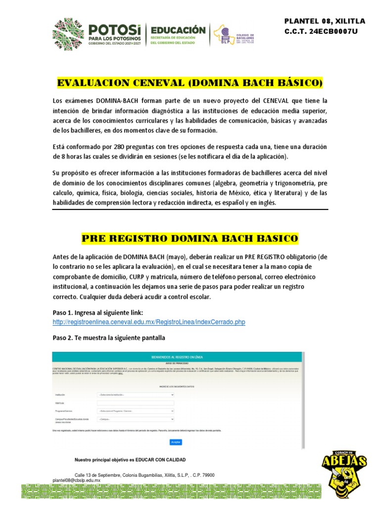 Pre Registro Domina Bach 2023 | PDF
