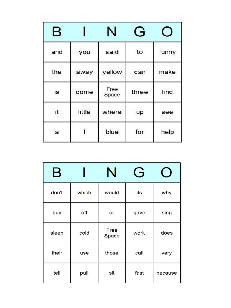 Bingo Cards | PDF