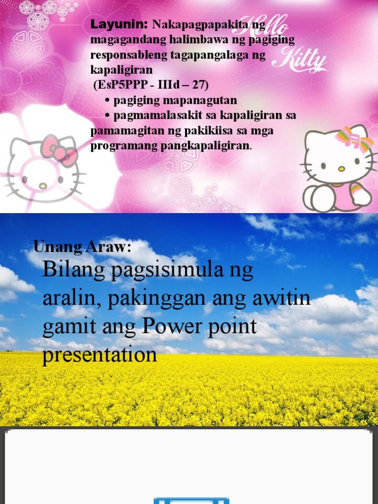 ESP 5 PPT Q3 W5 Day 1-5 - Nakapagpapakita NG Magagandang Halimbawa NG Pagiging Responsableng ...