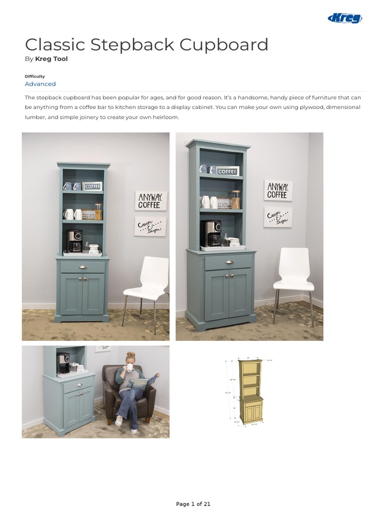 Classic Stepback Cupboard | PDF | Cabinetry | Door