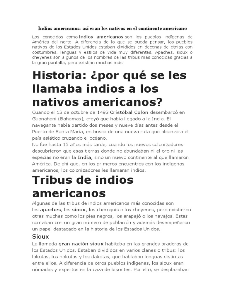 Indios Americanos | PDF | siux | apache