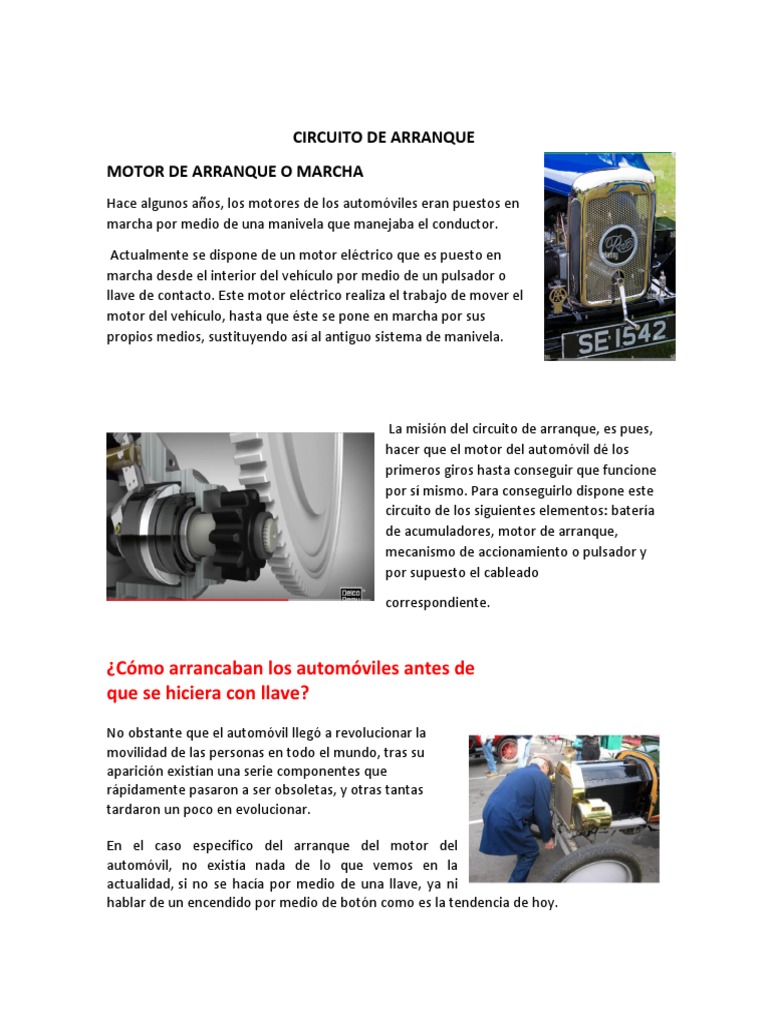 Circuito de Arranque Tercer Grado | PDF | Coche | Motores