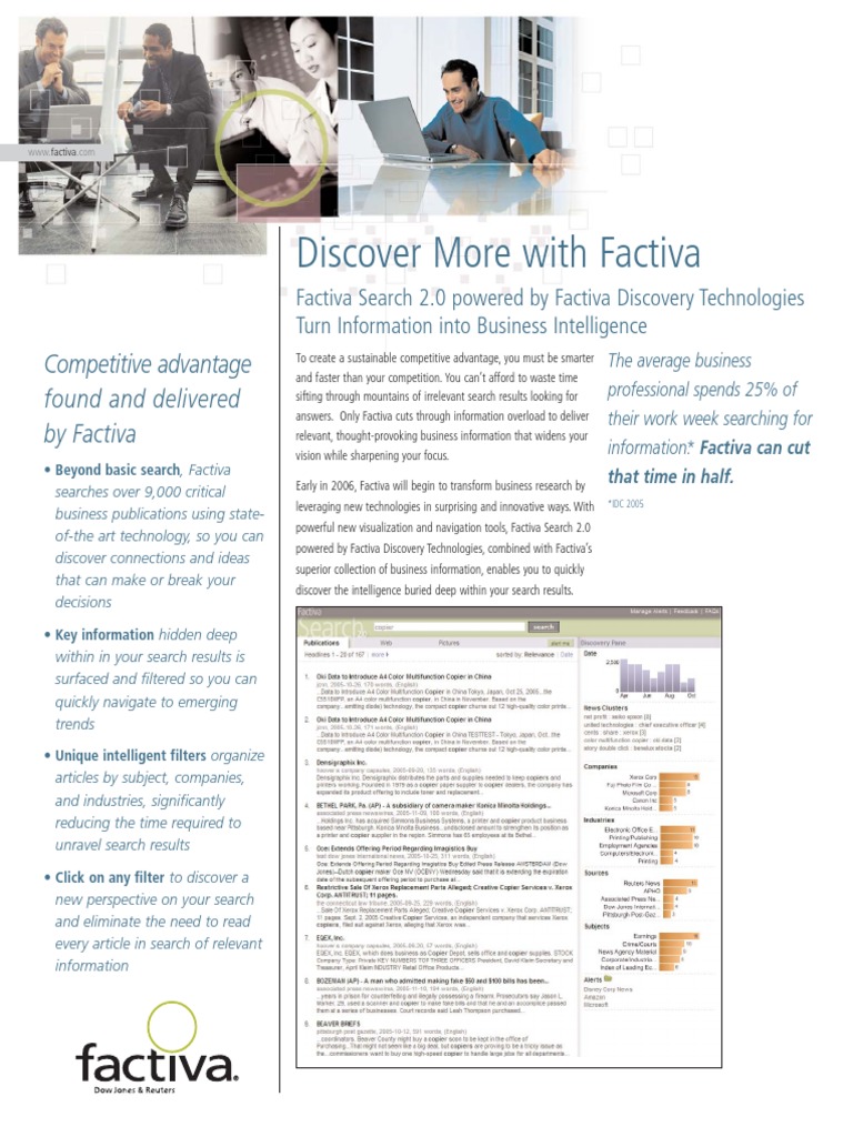 Factiva Search 2.0 Quick Guide | PDF | Information Technology | Computing