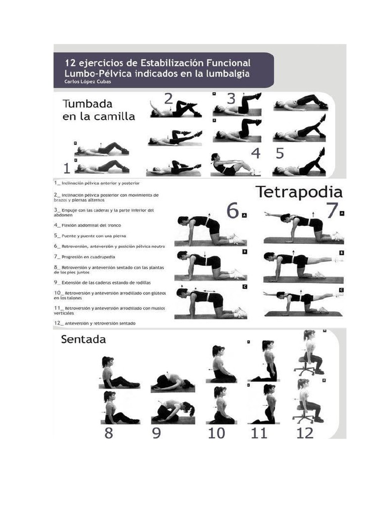 Ejercicio Lumbar | PDF