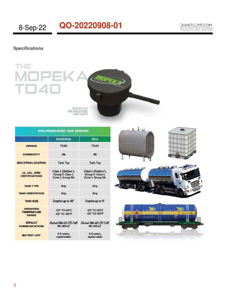 Mopeka Tank Sensor | PDF