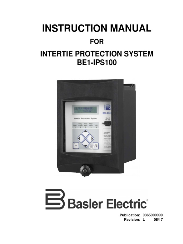 Intertie Protection System BE1-IPS100 PDF | PDF | Relay | Transformer