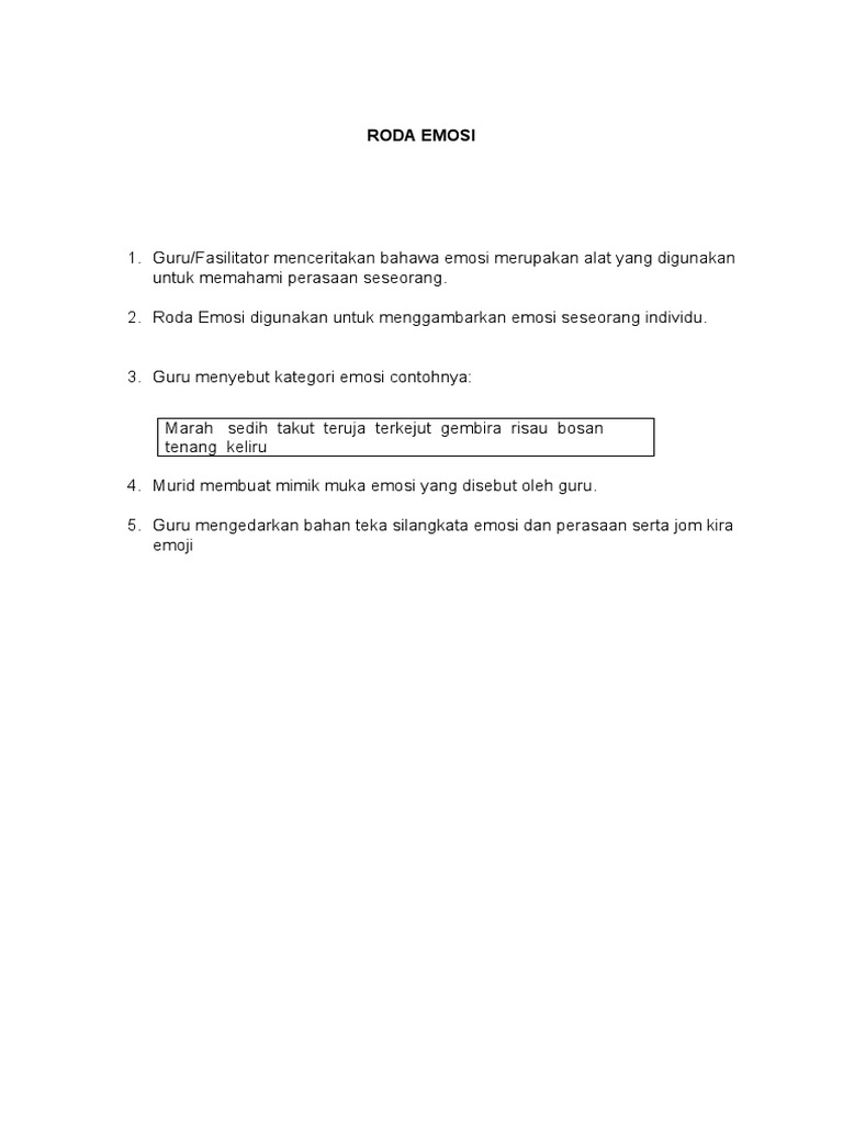 Roda Emosi | PDF | Seni & Disiplin Bahasa