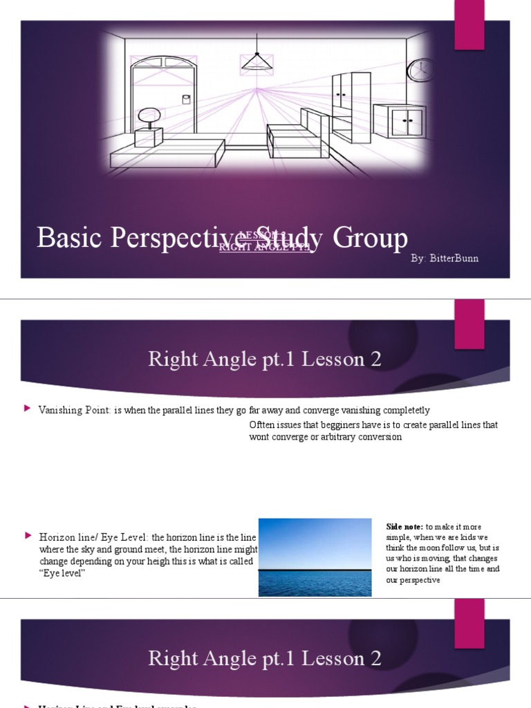 Nine Point Perspective Basics | PDF | Horizon | Perspective (Graphical)