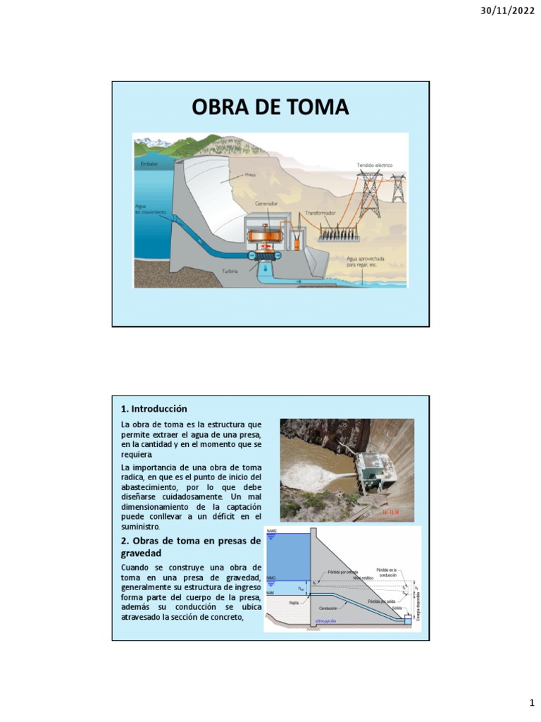 Obra de Toma | PDF | Represa | Hidrología