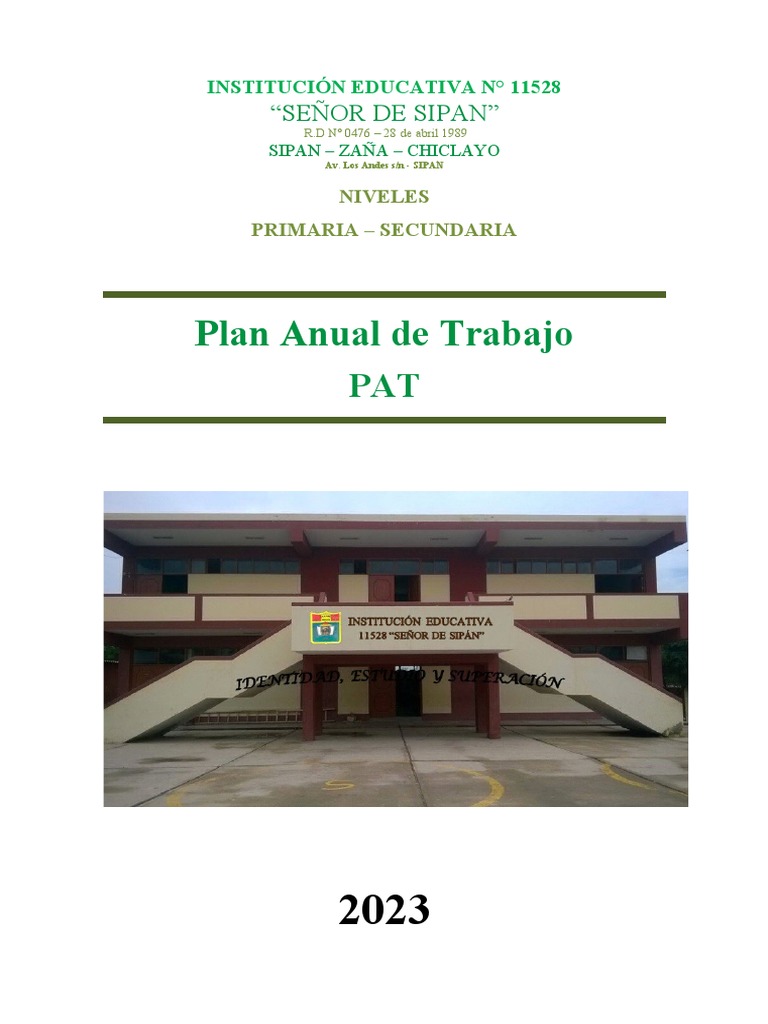 Plan Anual de Trabajo (Pat) | PDF | Enseñando | Plan de estudios