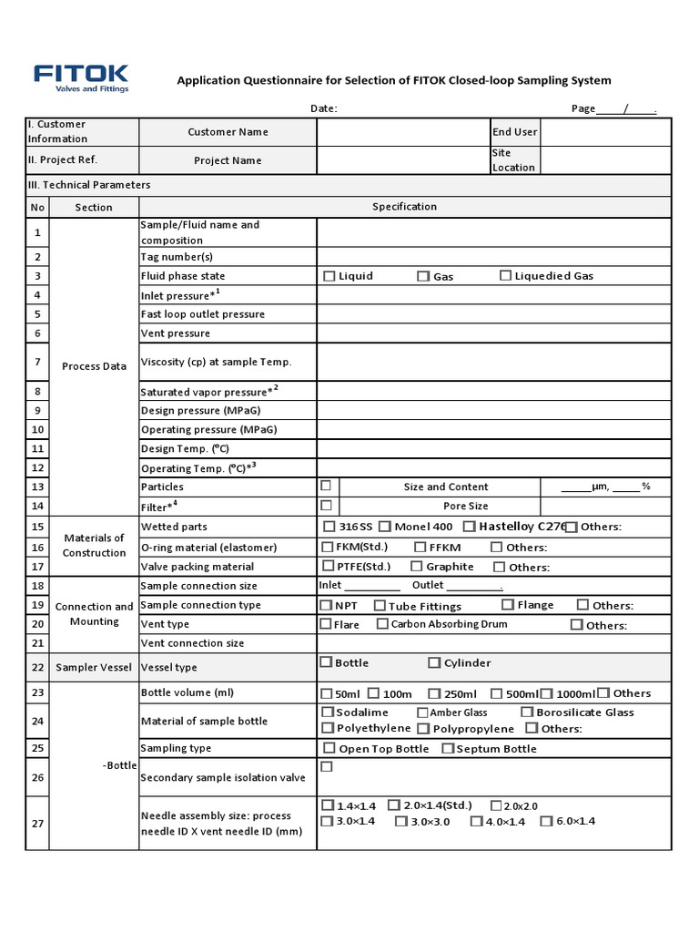 Application for Selection of a Closed-Loop Sampling System Based on ...