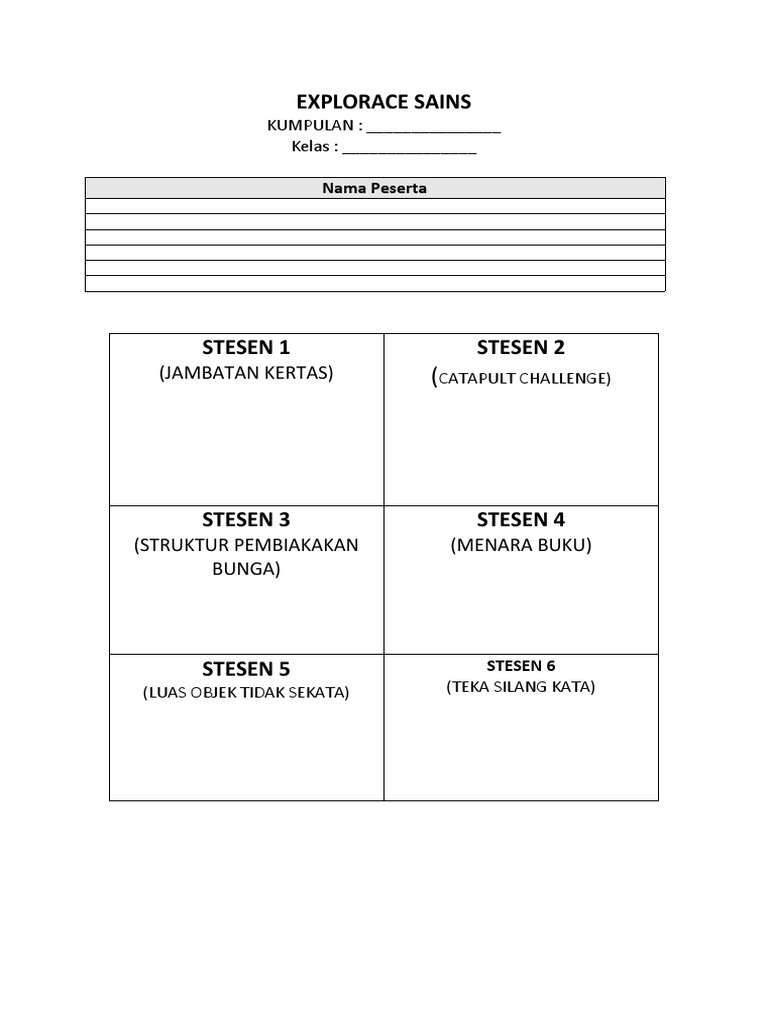 Aktiviti Explorace STEM Menarik | PDF | Metode & Bahan Ajar