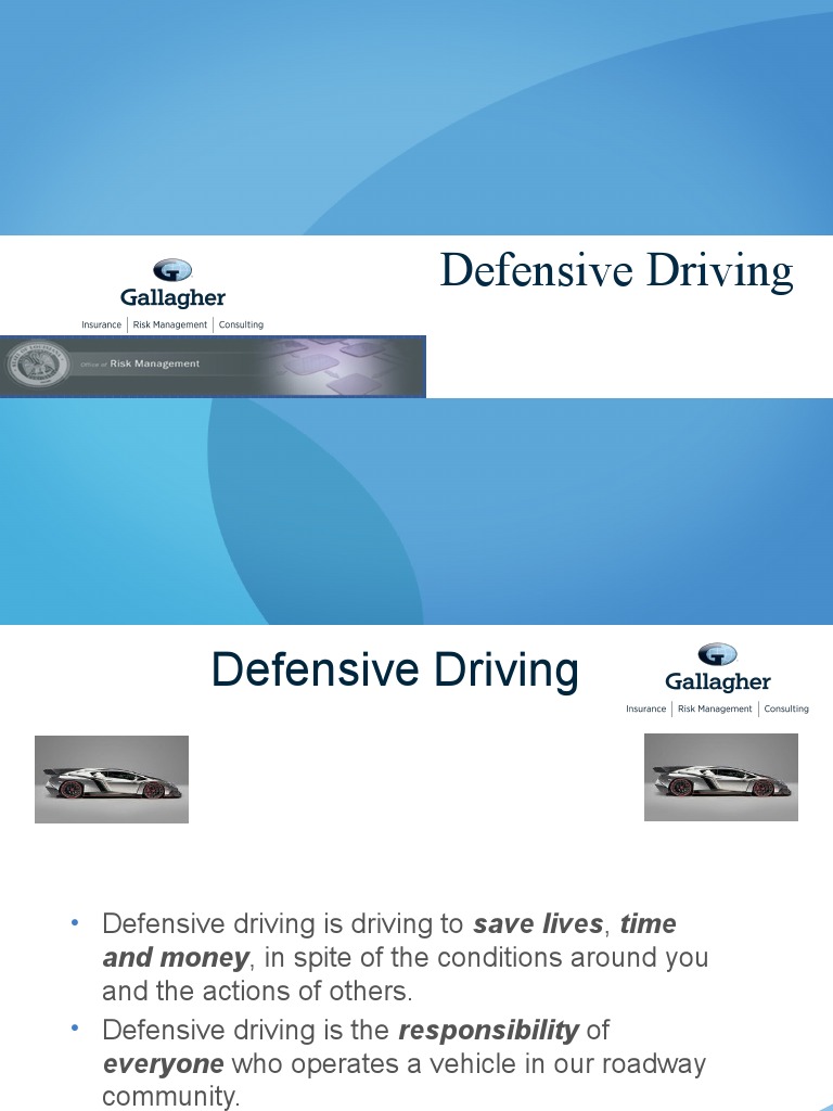 Powerpoint Defensive Driving | PDF | Traffic Collision | Driving