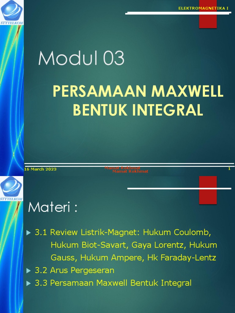 Modul 03 Persamaan Maxwell Integral | PDF