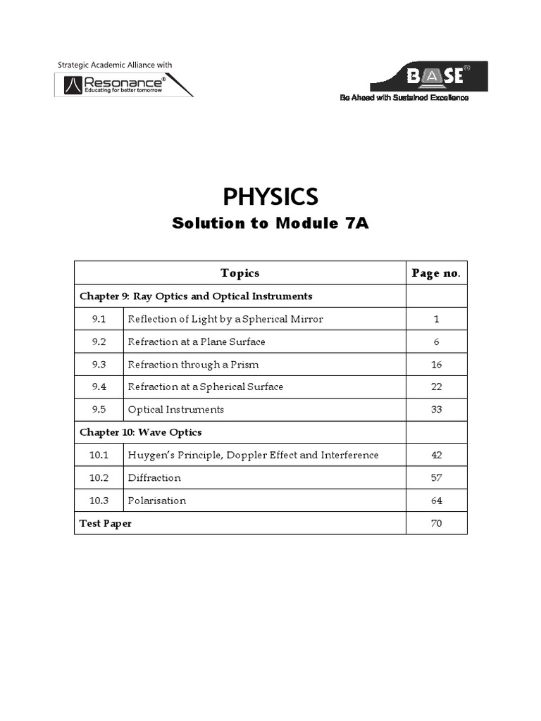 P Module 7A PDF | PDF | Refraction | Refractive Index
