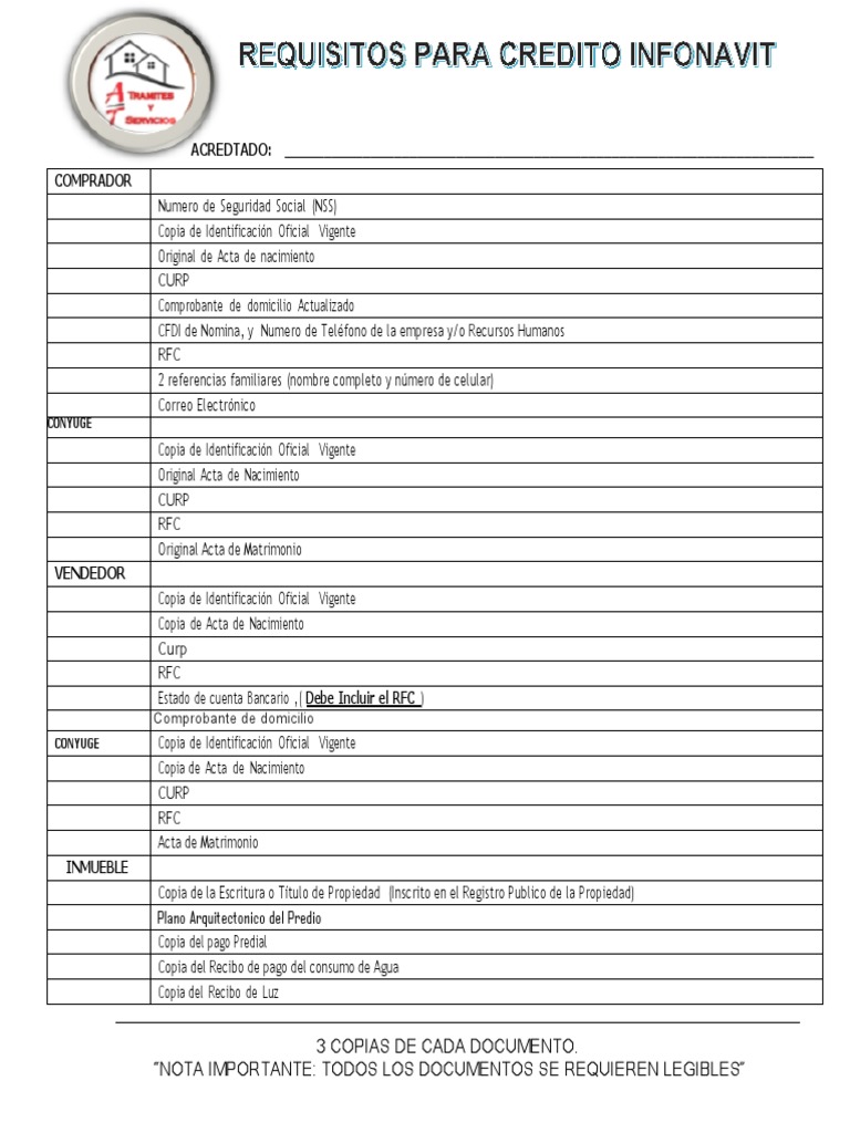 Requisitos Infonavit at | PDF