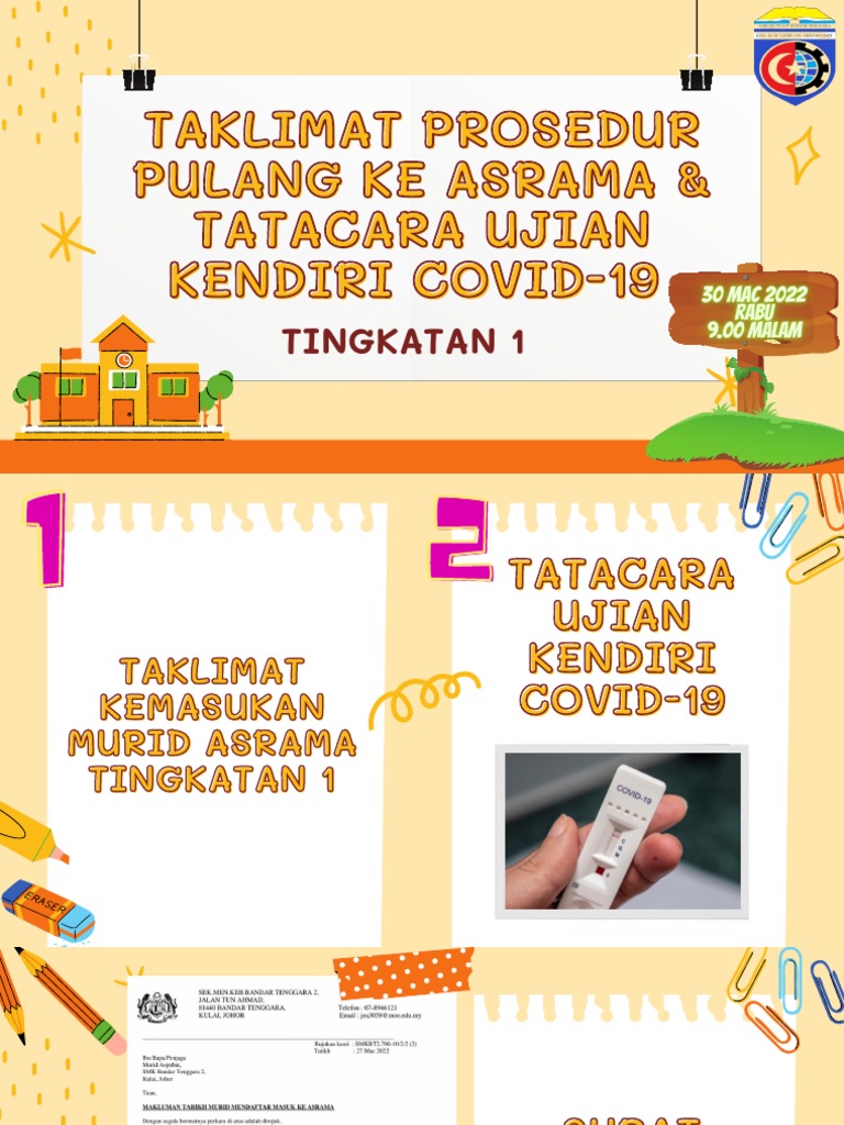 Taklimat Kemasukan Murid Ting 1 Asrama 2022 PDF | PDF