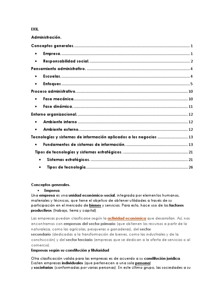 EXIL Administración Final | PDF | Planificación de recursos ...