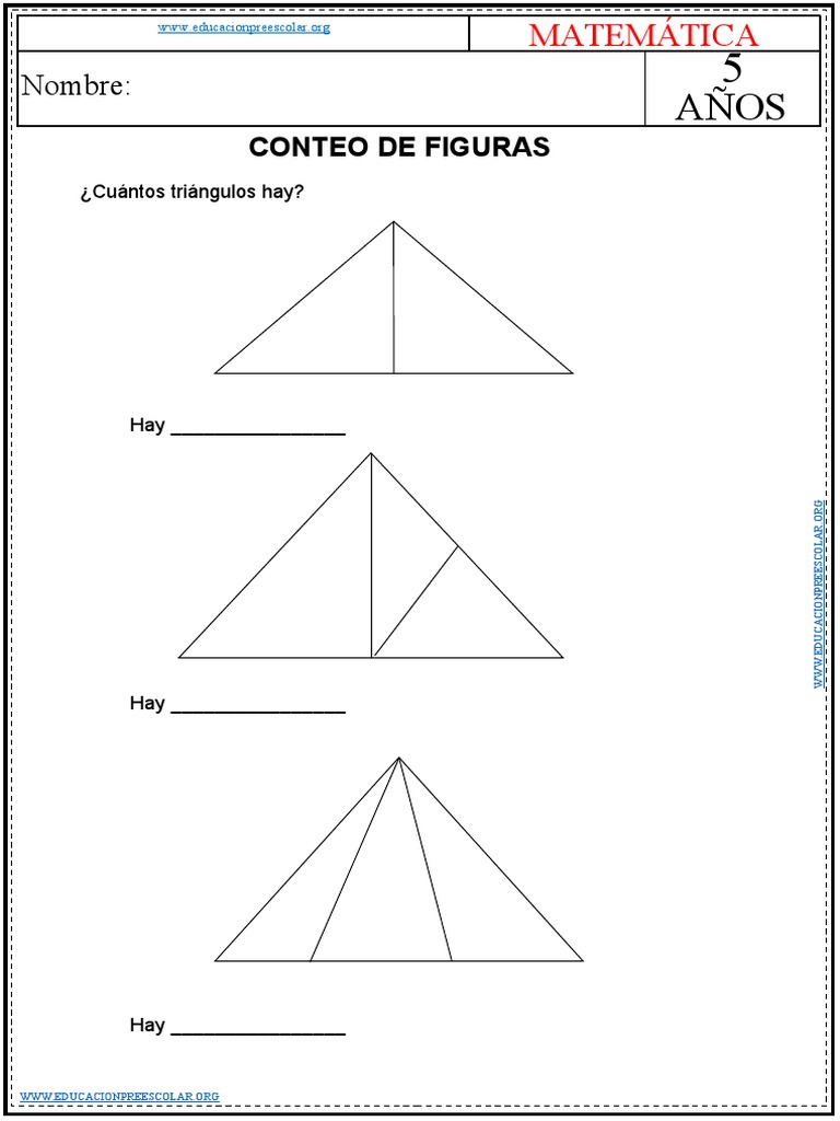 Actividades de Conteo de Figura para Niños de 5 Años | PDF