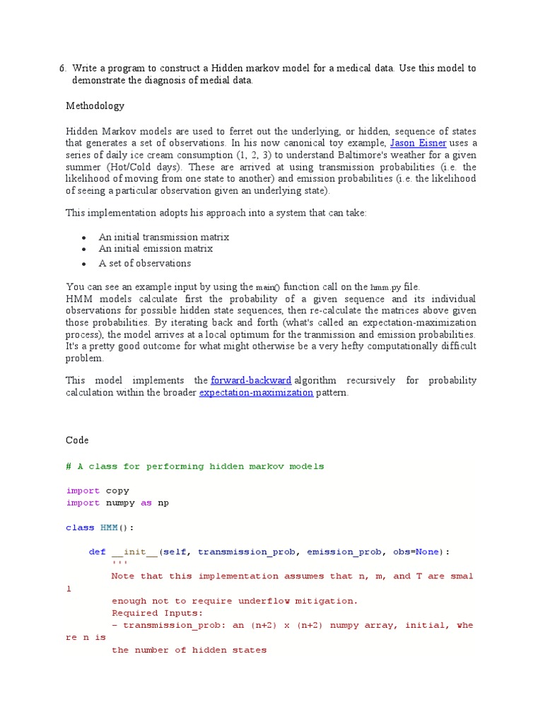 7 Task Hidden Markov | PDF | Theoretical Computer Science | Algorithms