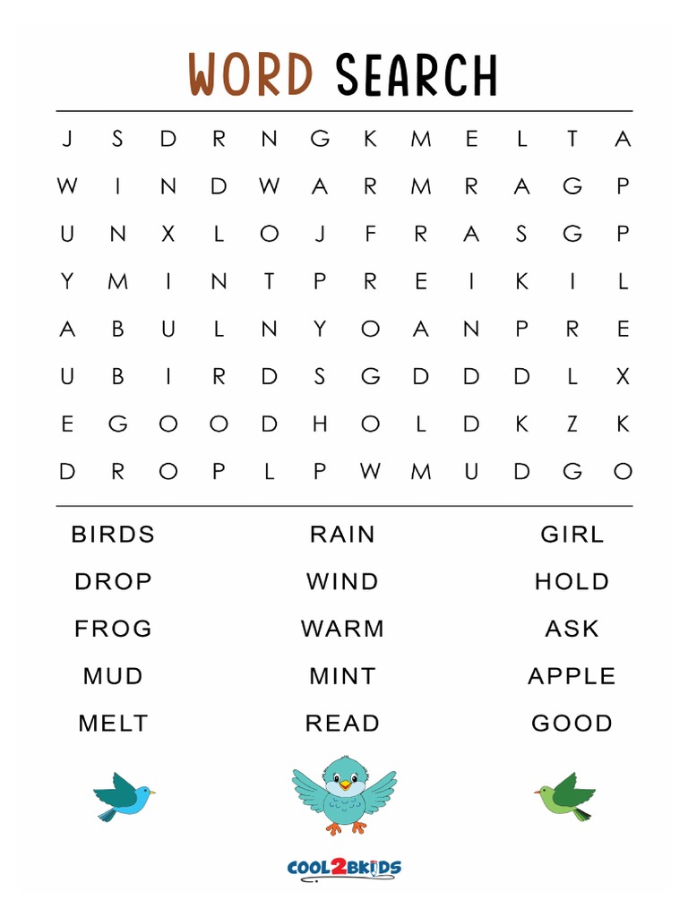 1st Grade Word Search PDF | PDF