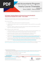 CA Program Detailed Timetable 2025 | PDF