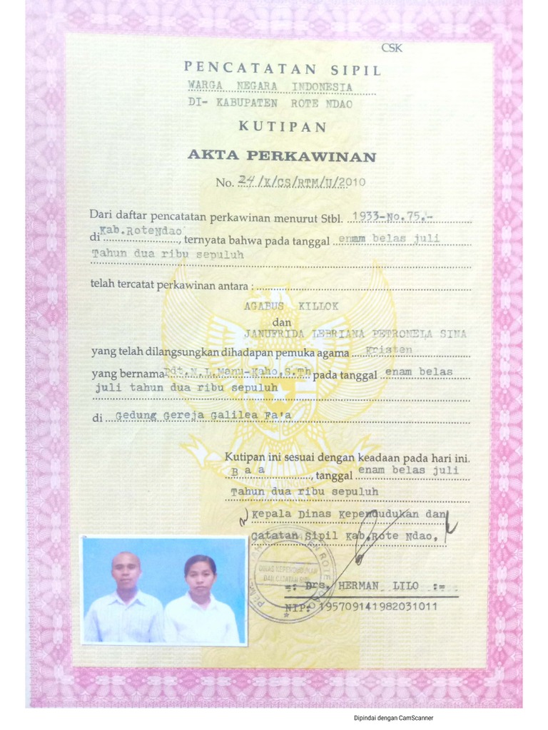 Akta Perkawinan PDF | PDF