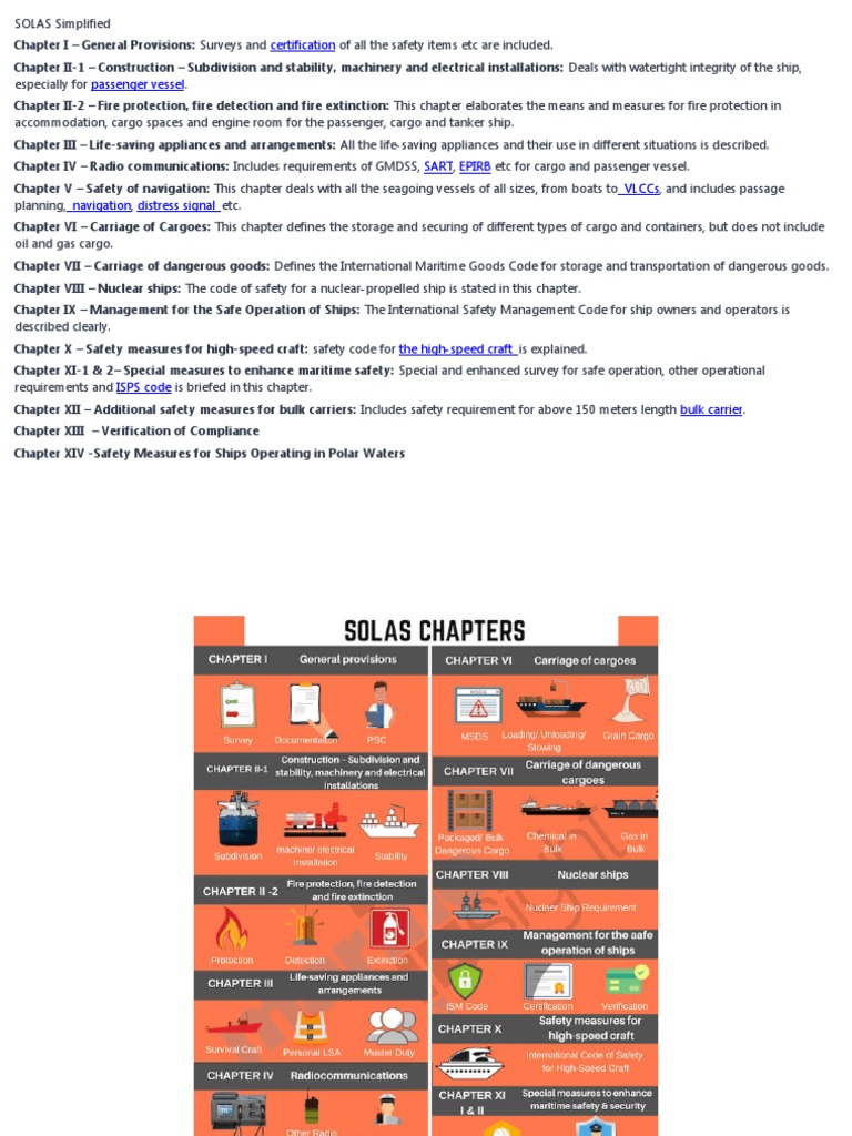 SOLAS Simplified | PDF | Ships | Oil Tanker