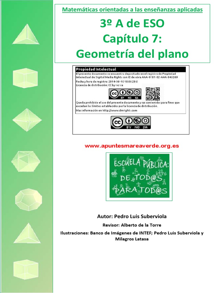 07 GeometriaPlano 3A | PDF | Triángulo | Pi