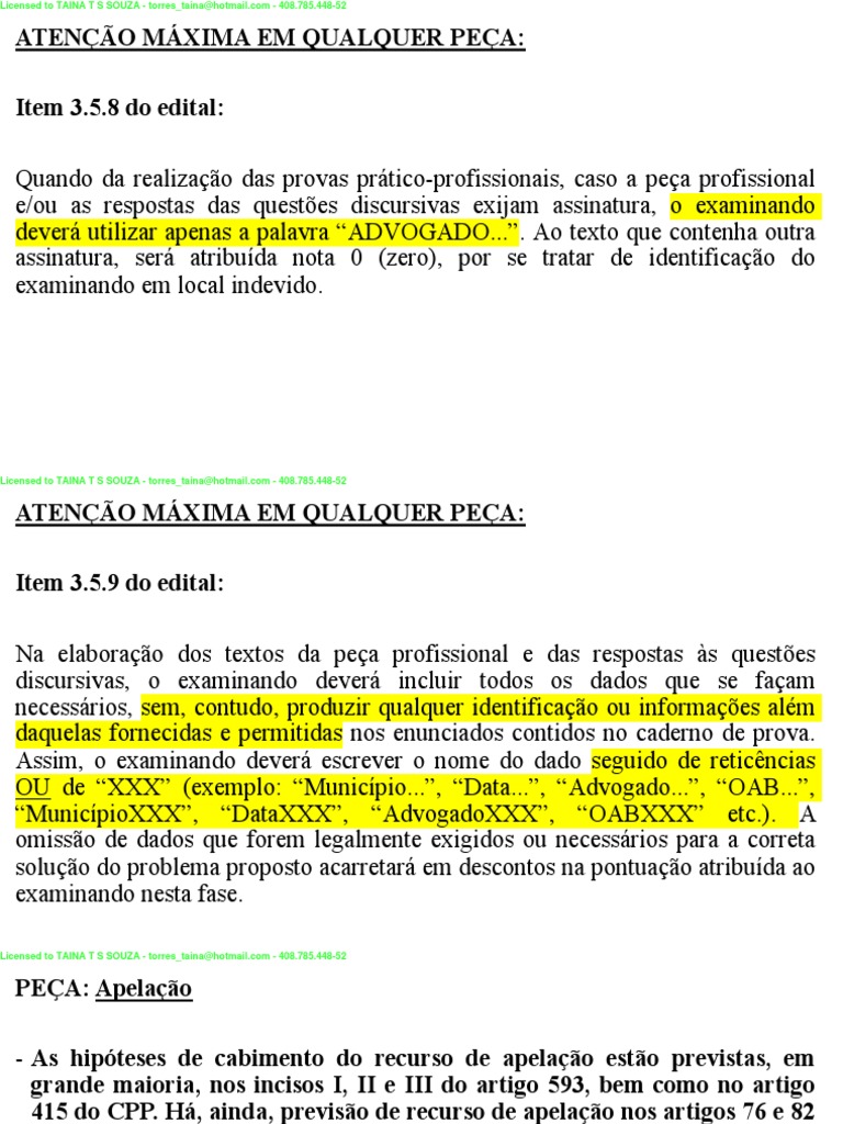 Modelo Apelação - para Oab | PDF | Sentença (jurídico) | Procedimento ...